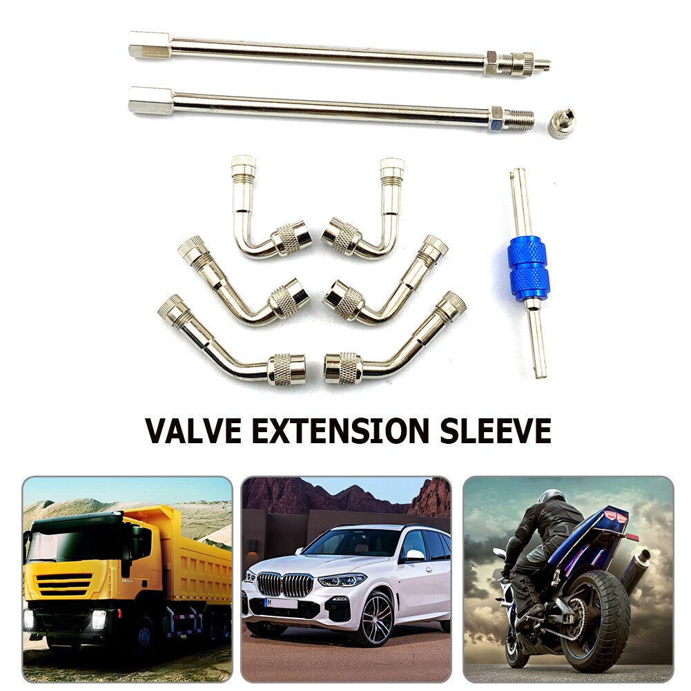 Motorcycle Bent Valve Adaptor Car Tire Valve Stem 15cm Metal Valve ...