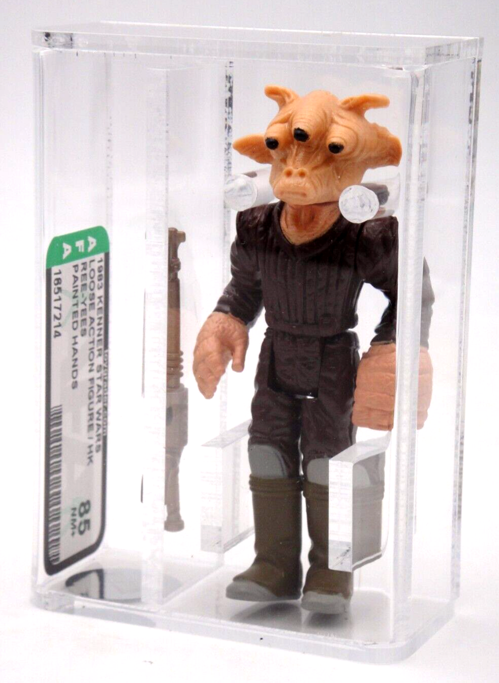 STAR WARS 1983 REE-YEES PAINTED HANDS KENNER AFA GRADED 85 NM+ LOOSE ...