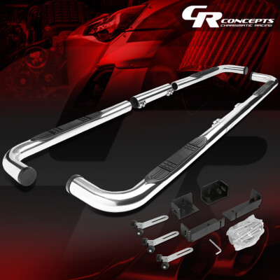 POLISHED 3" SIDE STEP BAR FOR 1999-2016 CHEVY/GMC SILVERADO/SIERRA EXT ...