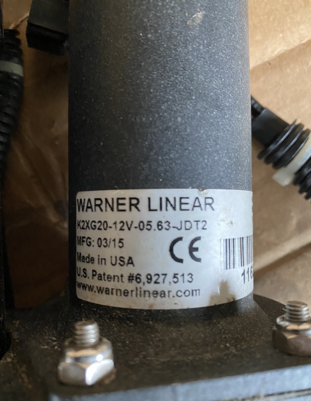 Warner Linear K2XG10-12v-12 B-Track K2 12" Stroke Length Rugged Duty ...