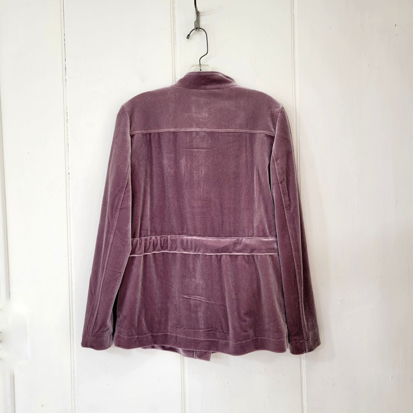Loft Mauve Velvet Utility Jacket with Drawstring Waist | eBay