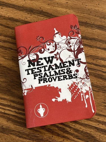 New Testament Psalms Proverbs GIDEON BIBLE Pocket Mini Red Swirls | eBay