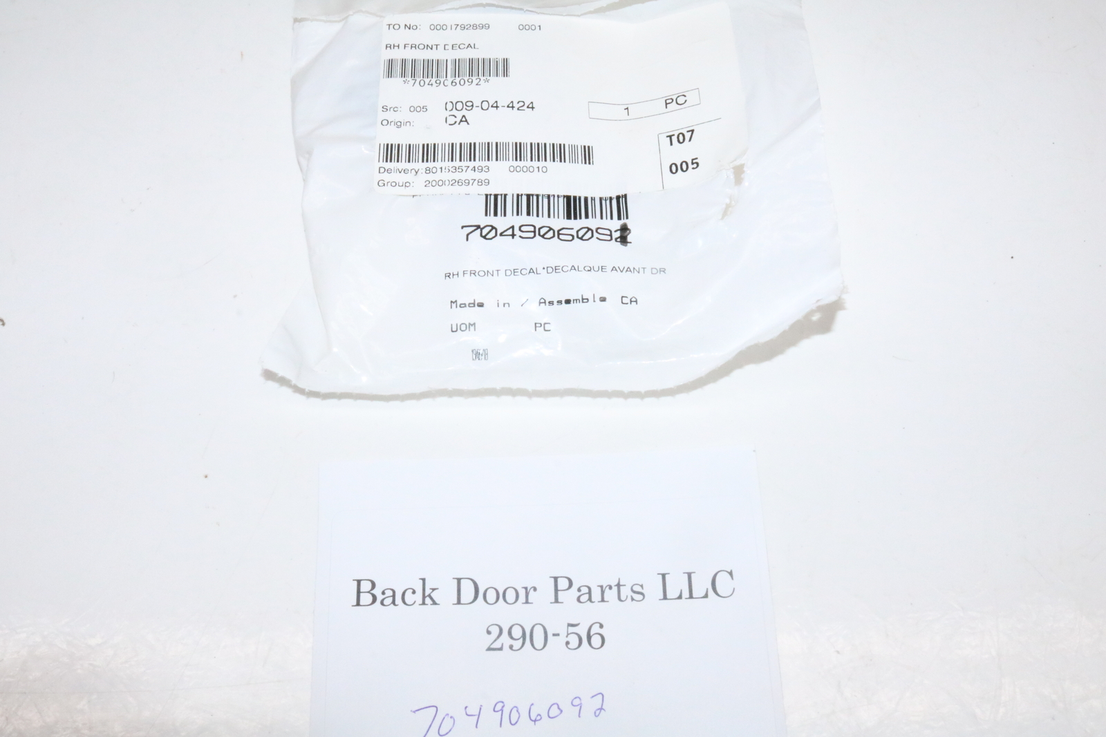 Can-Am 704906092 BRP Right Hand Front Decal for sale online | eBay