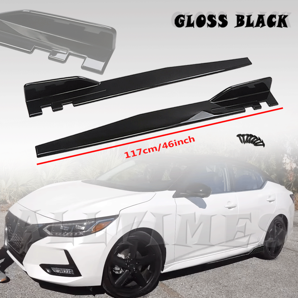 46'' Side Skirts Extension Spoiler Rocker Panel Chin For Nissan Sentra ...