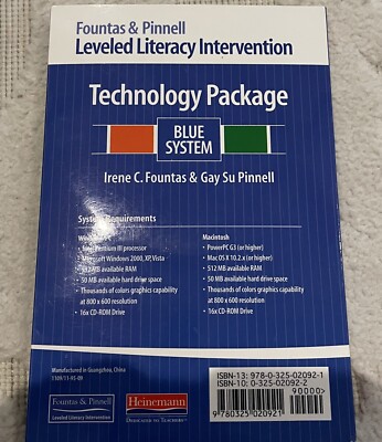 Fountas & Pinnell Leveled Literacy Intervention Blue System Technology ...