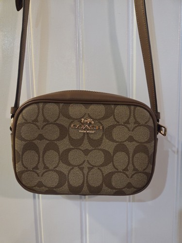 Coach Signature Jamie Mini Leather Camera Crossbody Bag | eBay