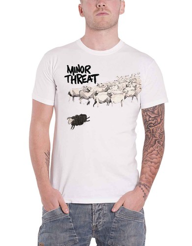 Minor Threat T Shirt Out Of Step Band Logo new Official Mens White XXL ...