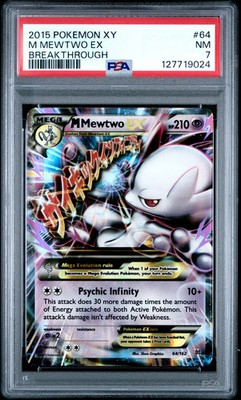 2015 Pokemon Xy Breakthrough M Mewtwo EX #64 Mega Full Art PSA 7 | eBay