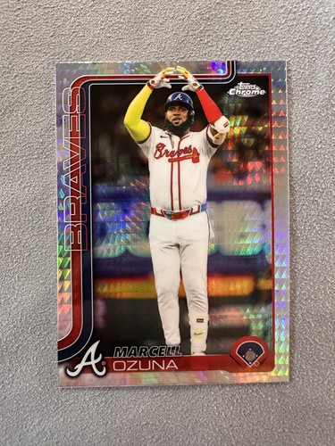 2025 Topps Chrome #250 Marcell Ozuna Prism Refractor Atlanta Braves | eBay