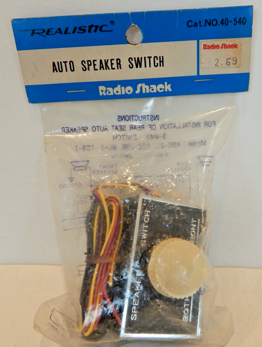 REALISTIC RADIO SHACK Auto Rear Speaker Switch No 40-540 NOS | eBay