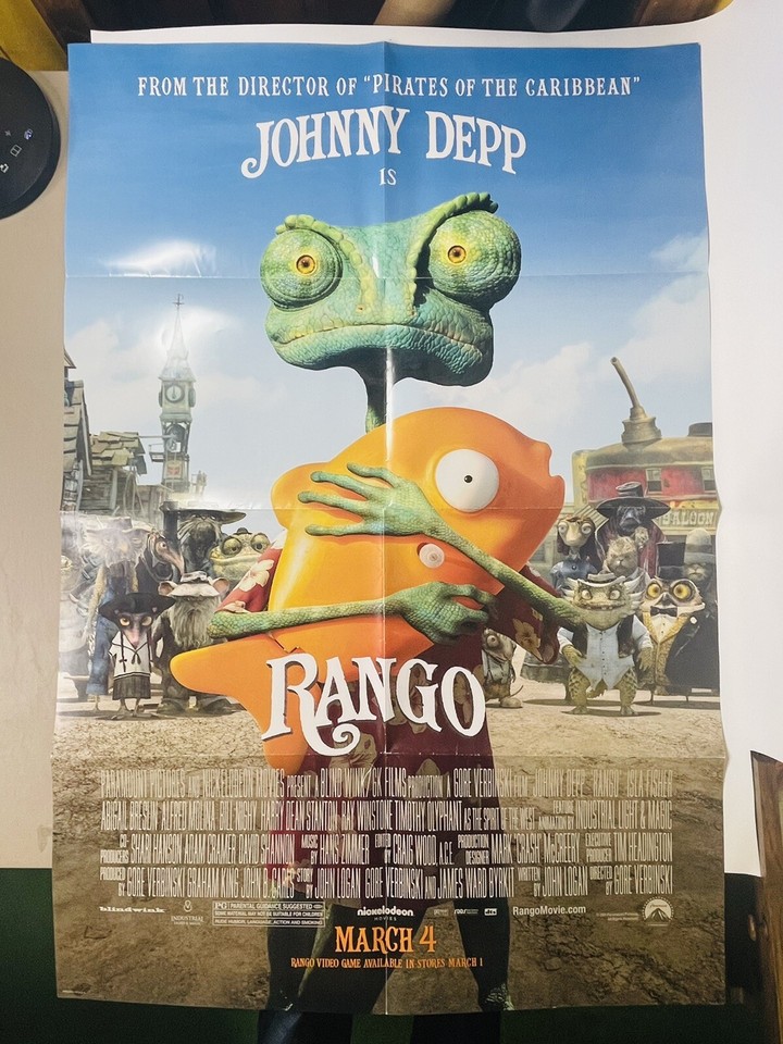 RANGO MOVIE POSTER 2011 ORIGINAL PROMOTIONAL 27x40 Folded One Sided ...