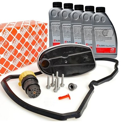FEBI 10098 Ölwechsel + 5L Öl für MERCEDES Automatikgetriebe 722.6 ...
