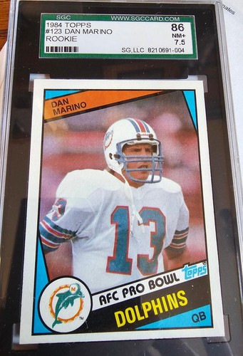 Dan Marino Rookie Card 1984 Topps #123 SGC 86 NM+ 7.5 Near Mint + | eBay