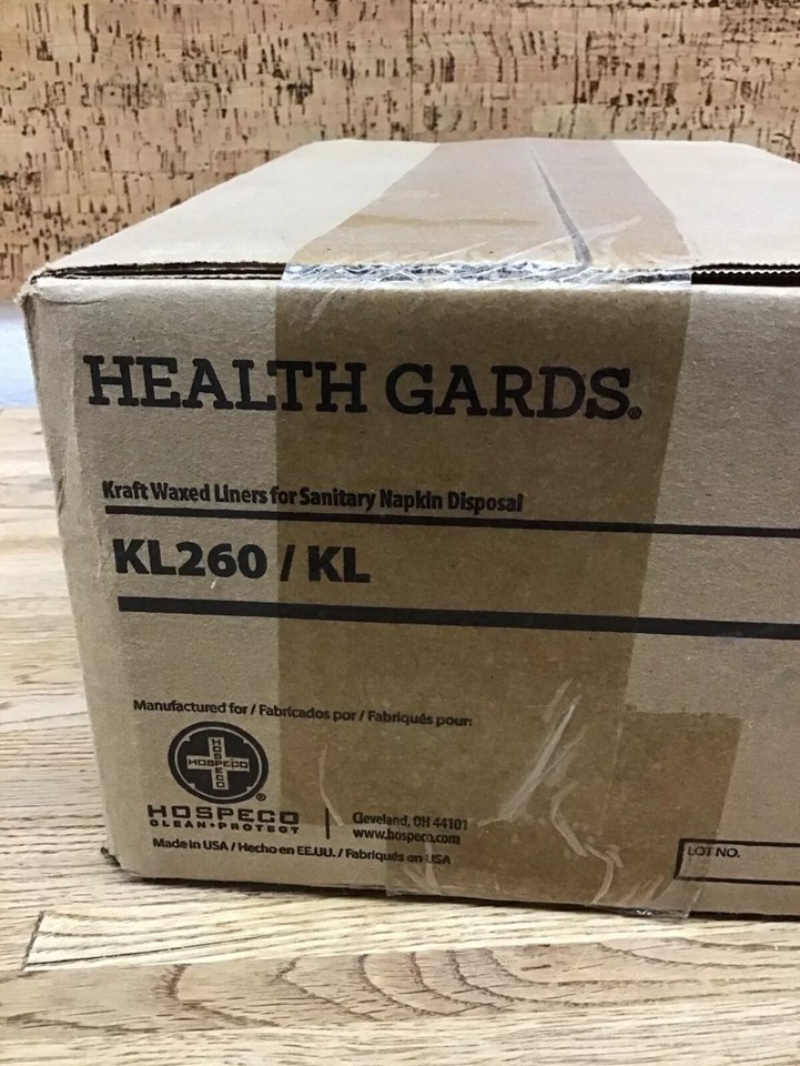 Health Gards Kraft Waxed Liners Sanitary Napkin Disposal Case of 500 ...