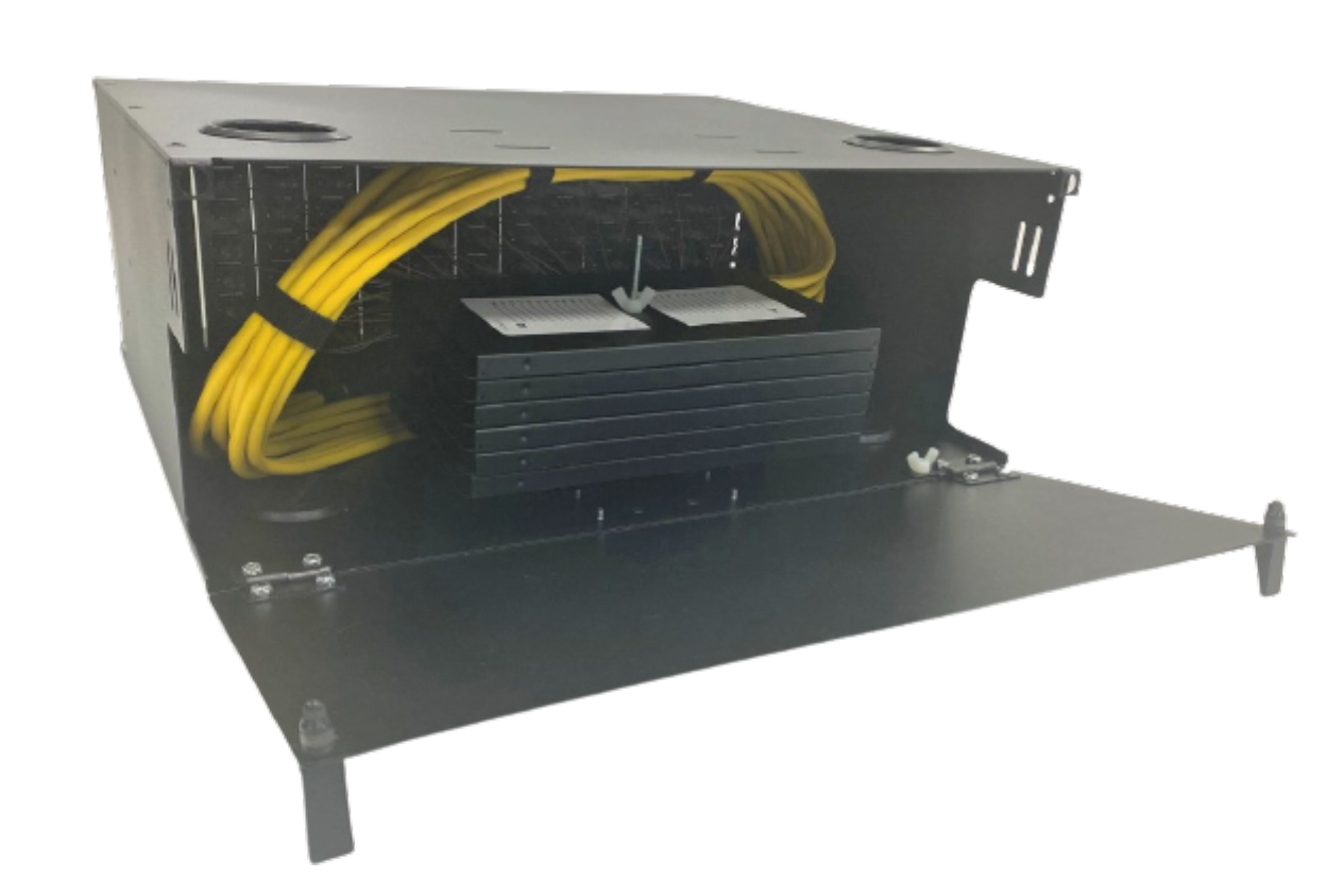 144 Port LCUPC Singlemode 4RU RackMount Fiber Patch Panel Enclosure ...