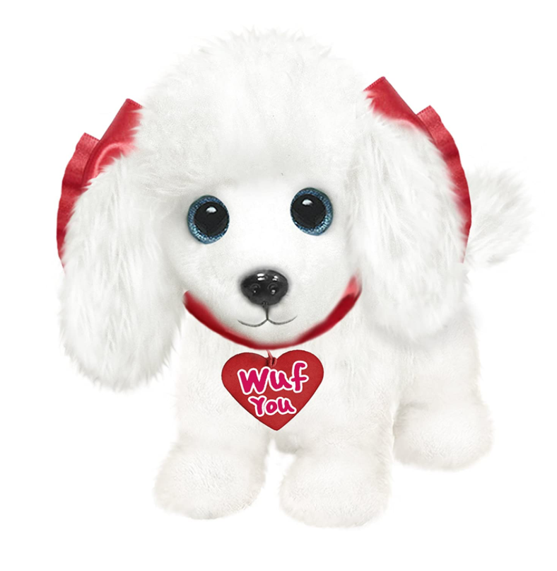 First & Main Dog Plush Valentine's Day Wuffles Poodle Stuffed Animal, 7 ...
