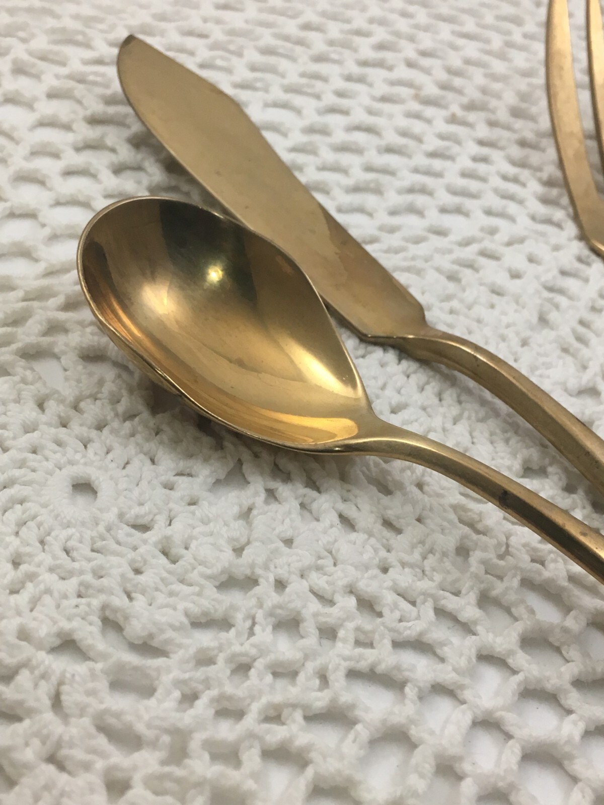 Dirigold Dirilyte REGAL Goldware Silverware 4 Piece Serving Set ...