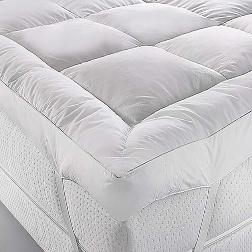 Micro Fibre Mattress Topper Ultra Soft Breathable Box Stitched Fitted ...