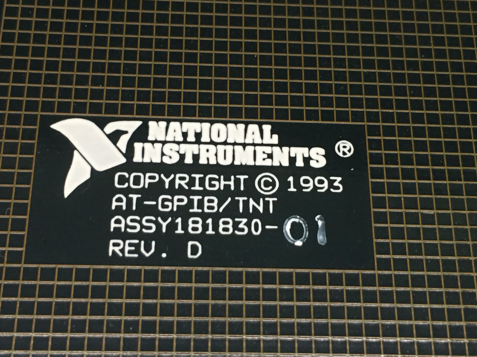 National Instruments At-gpib/tnt ISA Ieee-488 Card 181830-01 E With ...