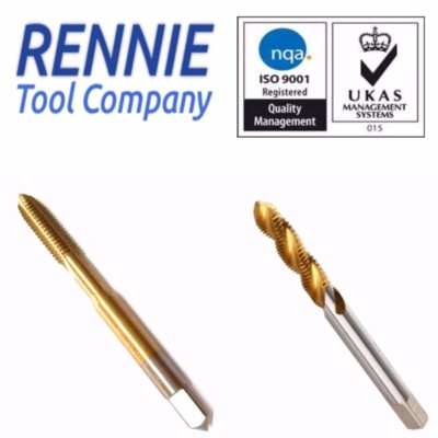 Spiral Flute + Point HSS Machine Taps - TiN Coated - M3-M20 Includes ...