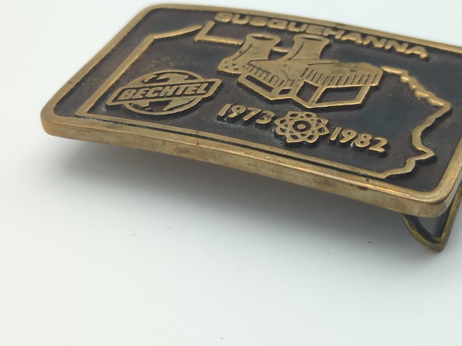 Bechtel VINTAGE NUCLEAR STEAM ELECTRIC STATION Pennsylvania Brass Belt ...