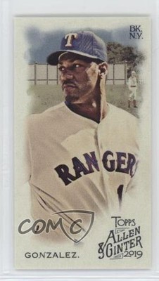 2019 Topps Allen & Ginter Mini Allen & Ginter Logo Back Juan Gonzalez ...