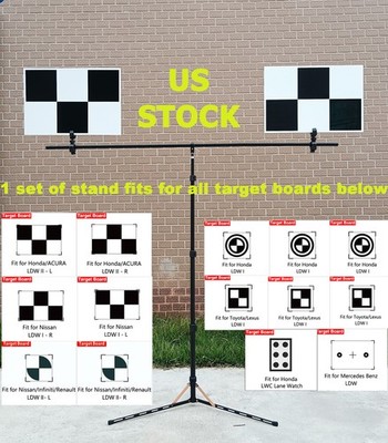US STOCK ADAS Calibration Front Camera Target Boards & 1 Set of Stand ...