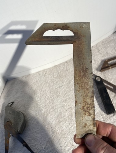 Vintage Carpenter's Try Square, Straight-Line Plumb Bob, Compass ...