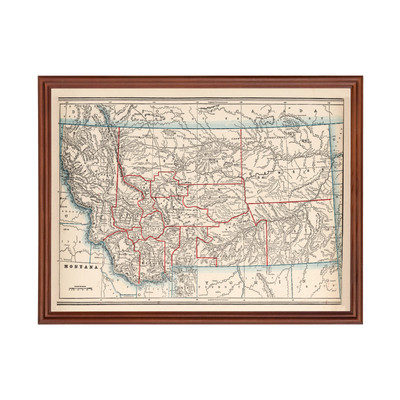 Old Map of Montana 1893 - Vintage Montana Art | eBay