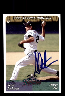 Signed Baseball Card Auto 2006 MultiAd Tacoma Rainiers #3 Scott ...