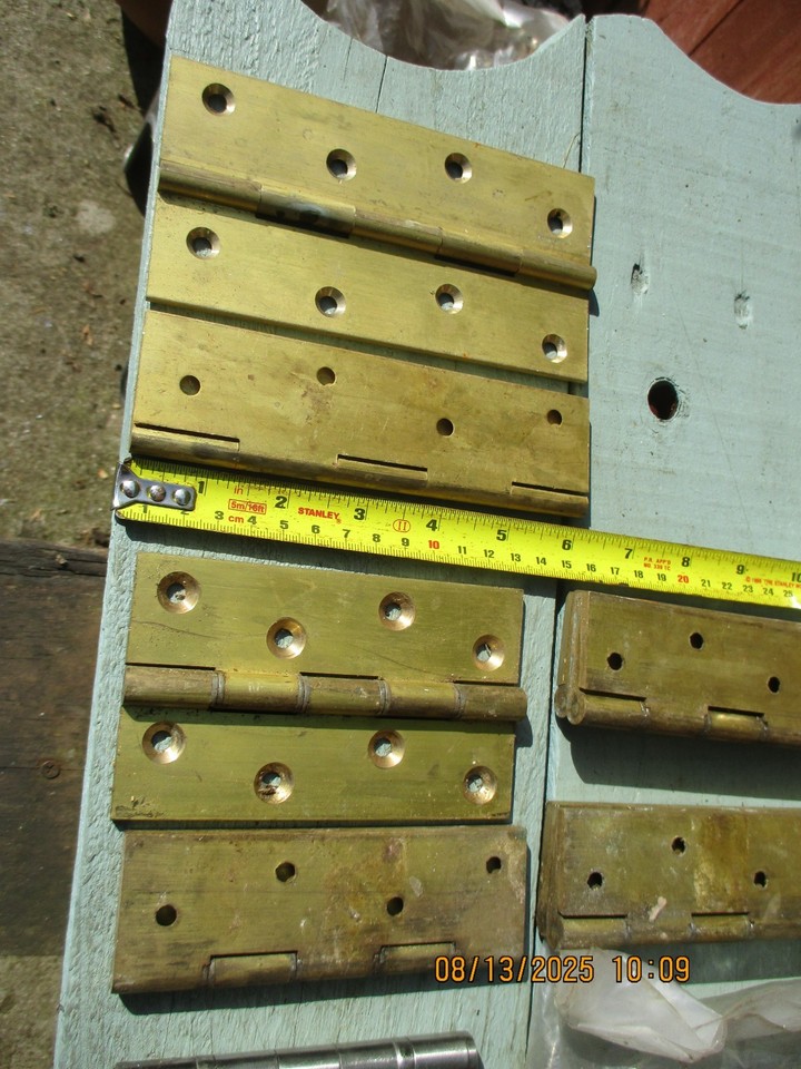 SOLID BRASS Door Butt Hinge Super Strong Solid Brass. Job lot. #87-0389 ...