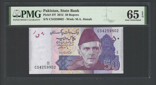 Pakistan 50 Rupees 2012 P47f Uncirculated Grade 65 | eBay