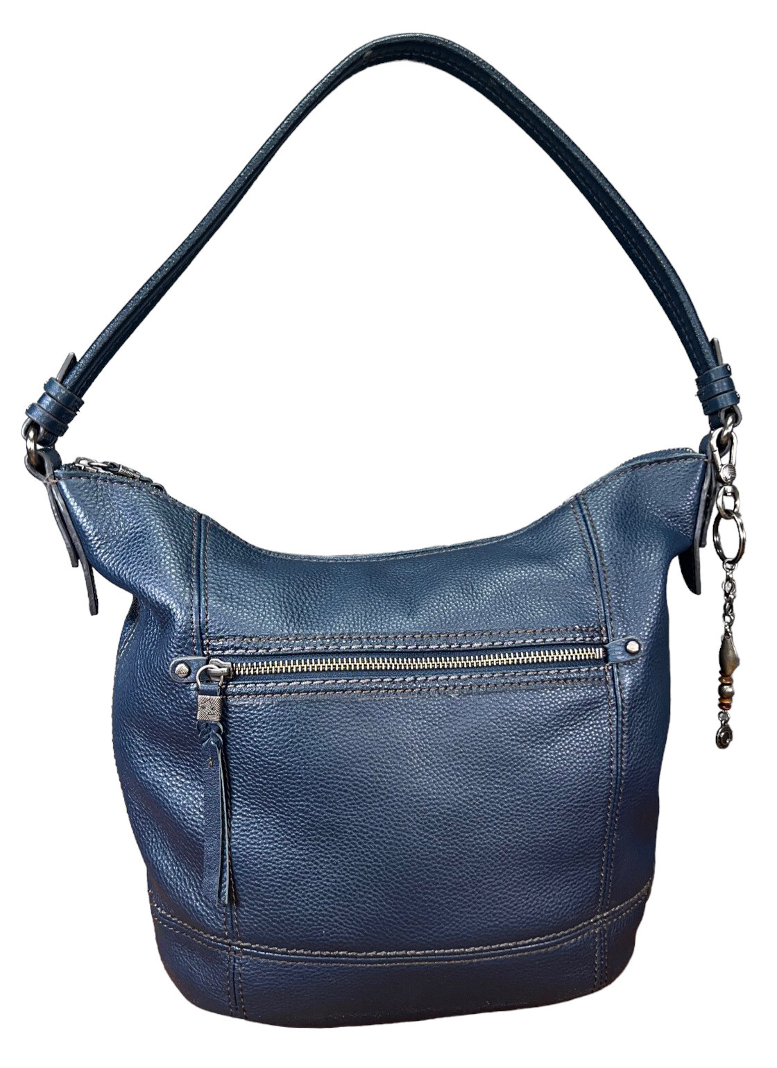The Sak Leather Sequoia Large INDIGO BLUE Shoulder Hobo Slouch Bag ...