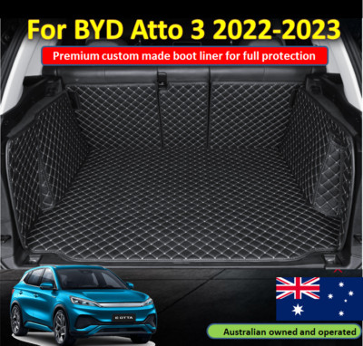 Fits BYD Atto 3 2022-2023 Premium Custom Made Trunk Boot Mats Liner ...