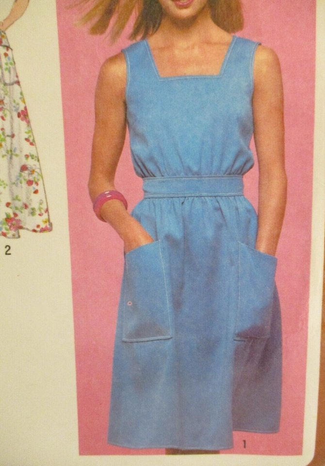 Simplicity Pattern 9555 Misses Sundress 2 Lengths Size 12 Bust 34" Cut ...