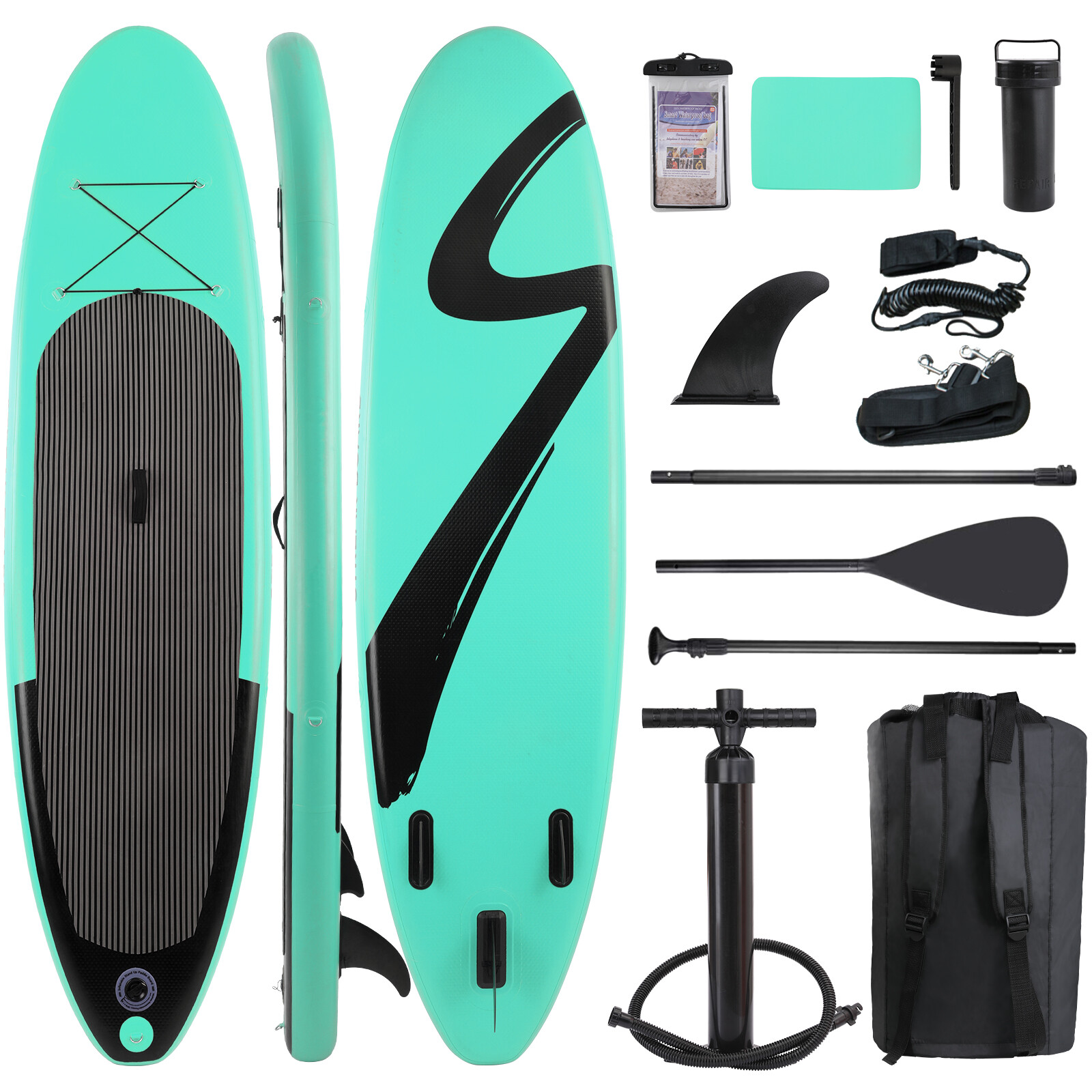10/11' Inflatable Stand up Paddle Board Non-Slip SUP Surfboard with ...