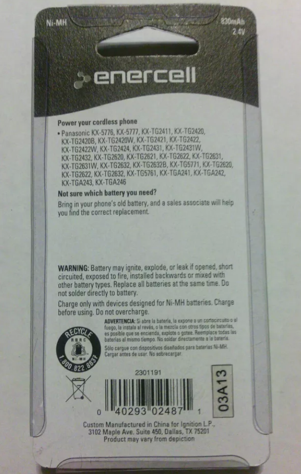 Enercell Cordless Phone Battery - Choice Battery | eBay