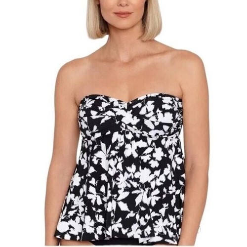 NWT SWIM SOLUTIONS Bust Support Convertible Tankini Swim Top Size 14 ...