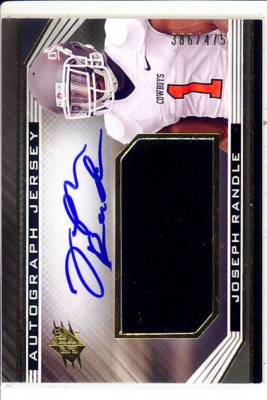 joseph randle rc rookie draft auto jersey patch oklahoma state osu ...