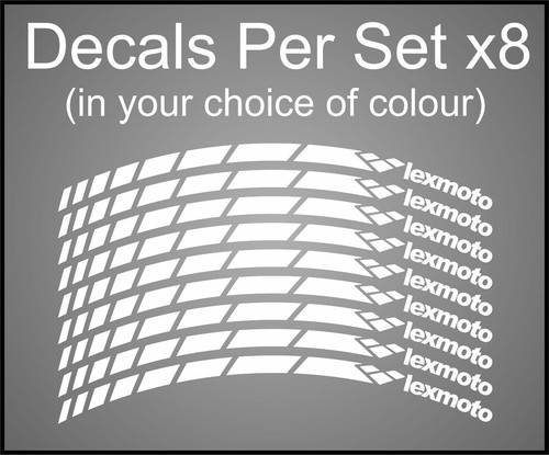 LEXMOTO Wheel Rim Stickers Decals - 20 Colours Available - venom milano ...