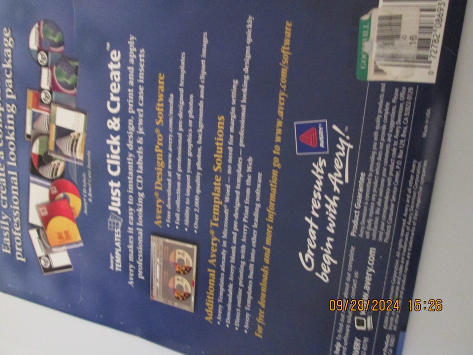 Avery Inkjet CD/DVD Jewel Case Inserts Matte White 20/Pack 8693 | eBay