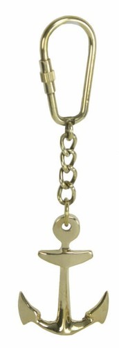 Vintage Style Solid Brass Anchor Key Chain Nautical Key Ring gifts ...