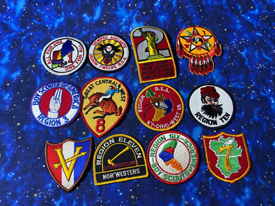 Lot of Boy Scout 12 Region Patches Reproductions 1921-1973 Complete USA ...