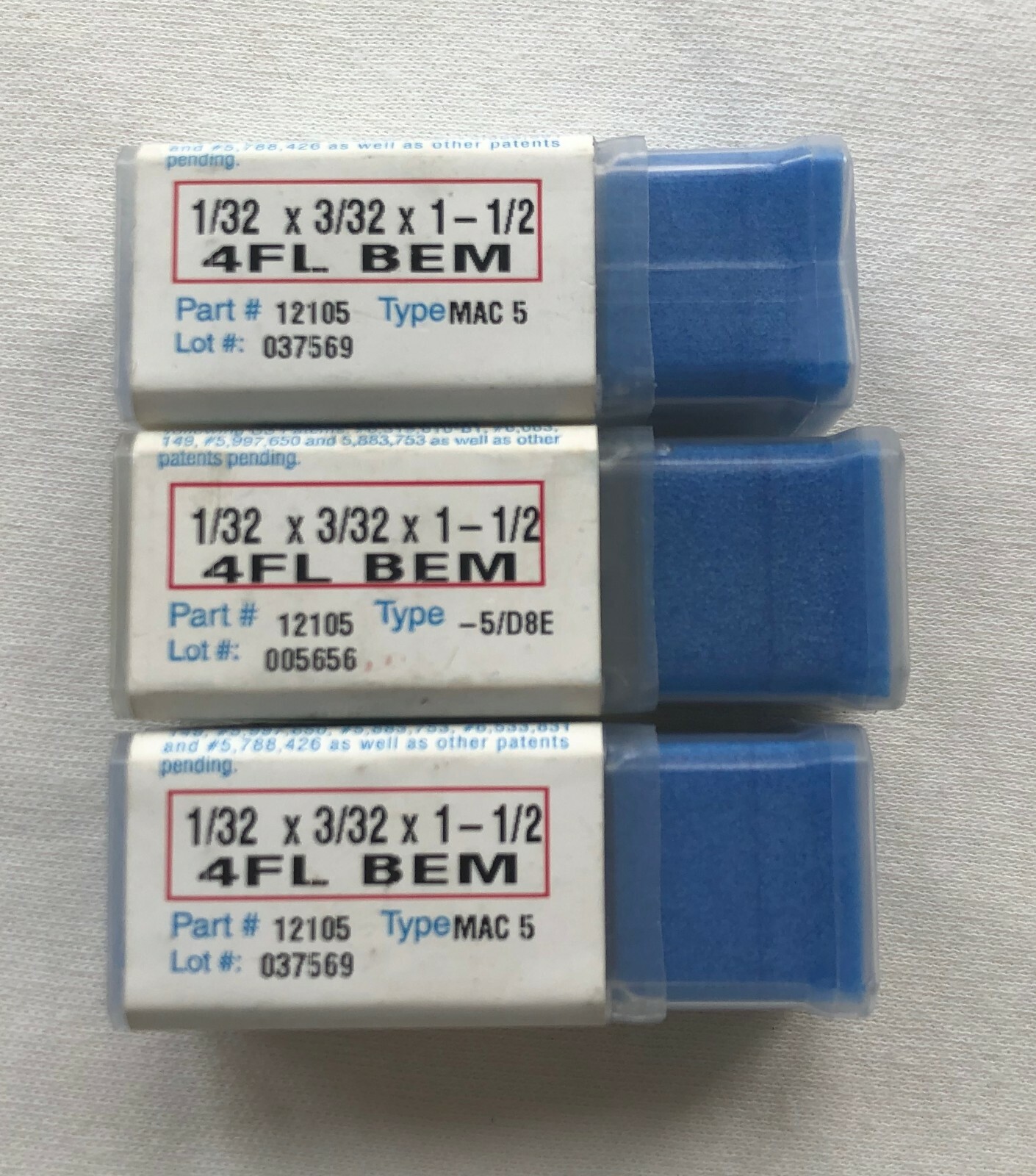 SP3 Diamond Cutting Tools Ball End Mill 1/32 x 3/32 x 1-1/2 4FL #12105 ...