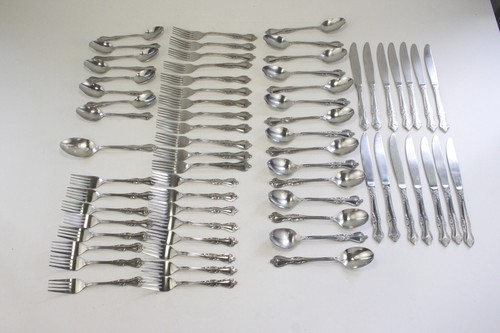 (65) Oneida Azalea 18/0 Stainless Steel Flatware Silverware Lot Knife ...