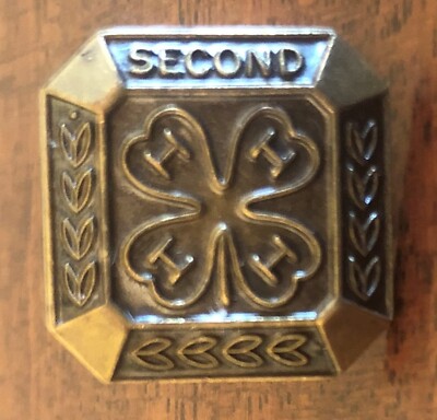 Vintage Square 4H Second Year Member Bronze Lapel Pin Pinback | eBay