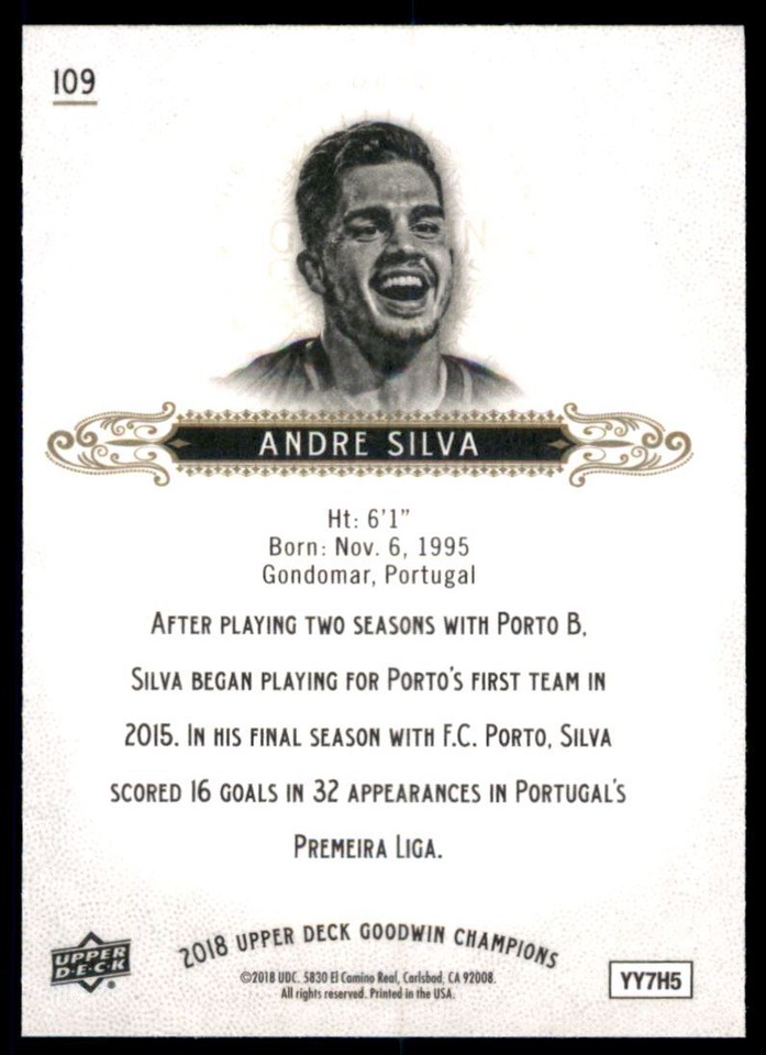2018 Upper Deck Goodwin Champions #109 Andre Silva SP | eBay