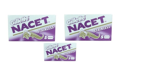 9X Double Edge Razor Blades NACET Stainless Steel - New | eBay