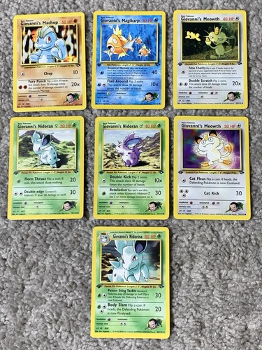Pokemon Giovanni’s Gym Challenge 1st Edition Non-Holo Rare Cards Lot NP ...