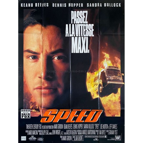 SPEED French Movie Poster - 47x63 in. - 1994 - Jan De Bont, Keanu ...